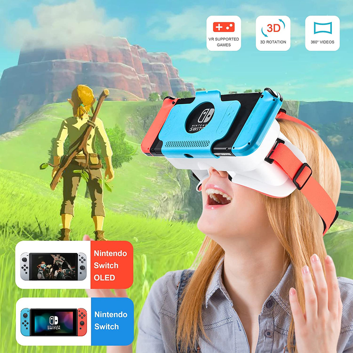 VR Headset for Nintendo Switch OLED Model/Nintendo Switch 3D VR (Virtu ...